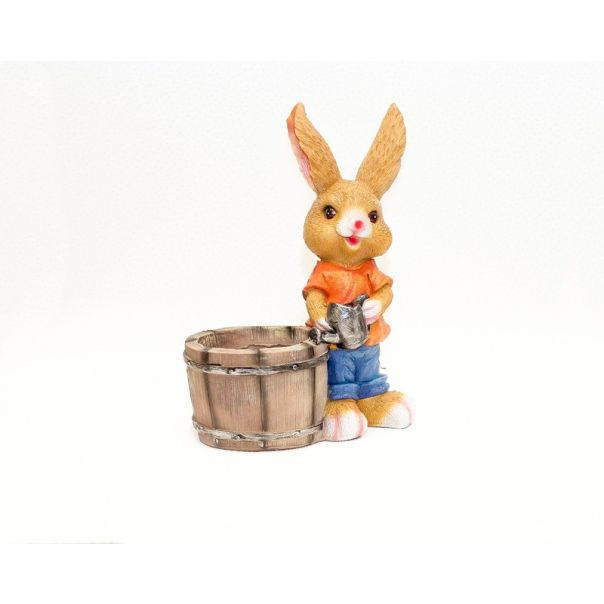 DEKOR DOM Uskršnja dekoracija - BUNNY WITH BASKET 7429 30cm - N39