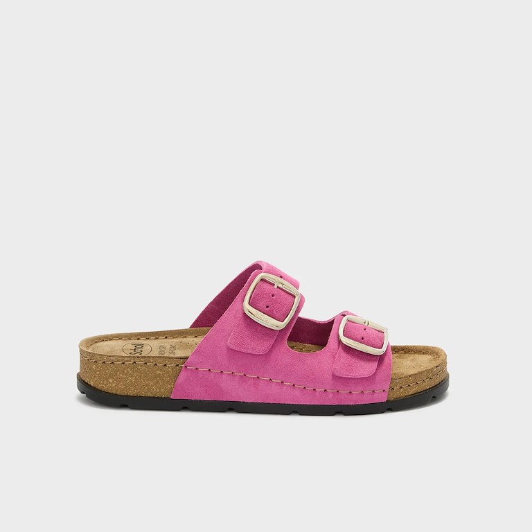 Scholl ženske papuče Bora 2 buckles fuchsia