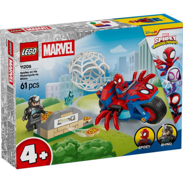 Lego Marvel Spidey On His Motorcycle Vs Enemy