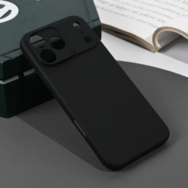 Maska za iPhone 17 Pro Max 69 mat silikonska Skin crna