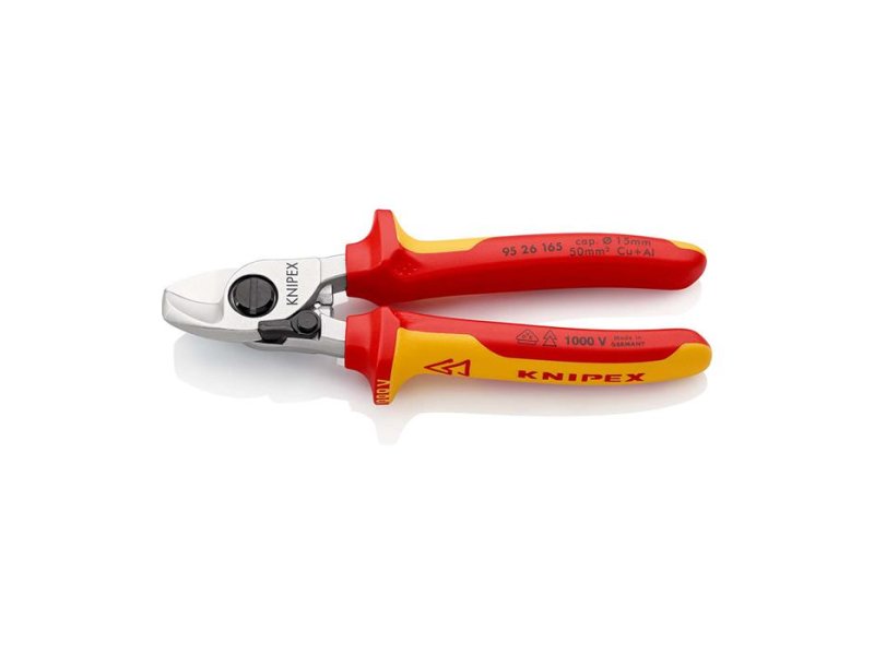 KNIPEX MAKAZE ZA KABLOVE 1000V VDE SA OPRUGOM ZA OTVARANJE 165MM – 95 26 165