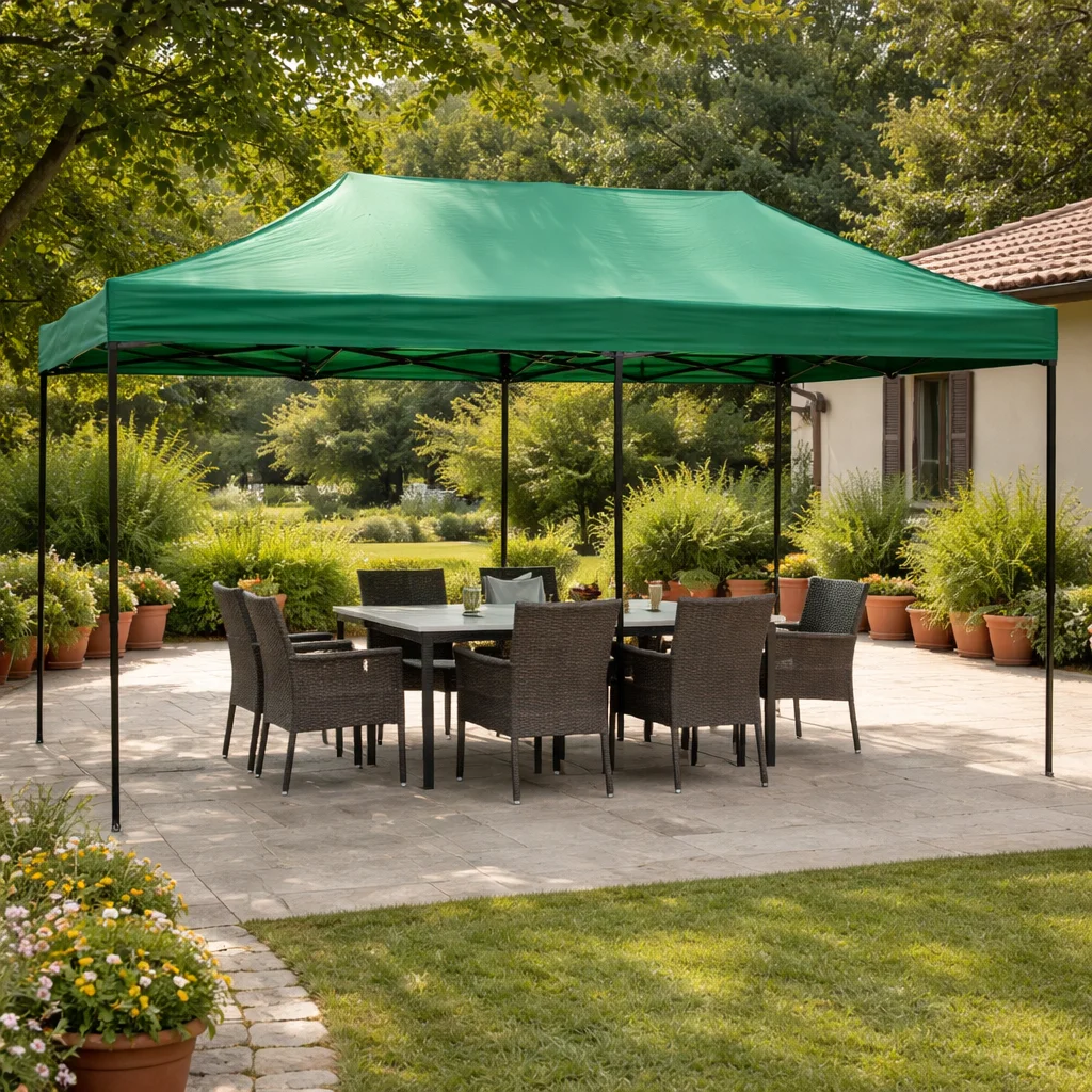 Progarden gazebo tenda 3×6 m zelena sklopiva