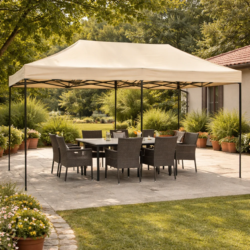 Progarden gazebo tenda 3×6 m krem sklopiva