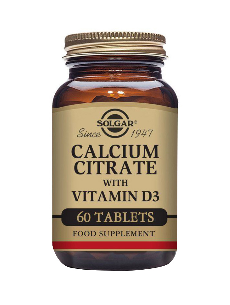 Calcium Citrate + Vitamin D, Solgar, 60 tableta