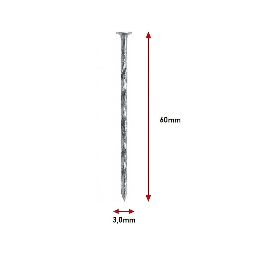 Pocinkovani ekseri sa uvi?enim cevima 3,0 x 60 mm