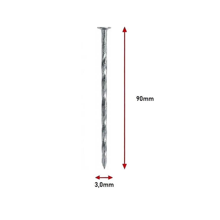 Pocinkovani ekseri sa uvi?enim uvo?kom 3,0 x 90 mm