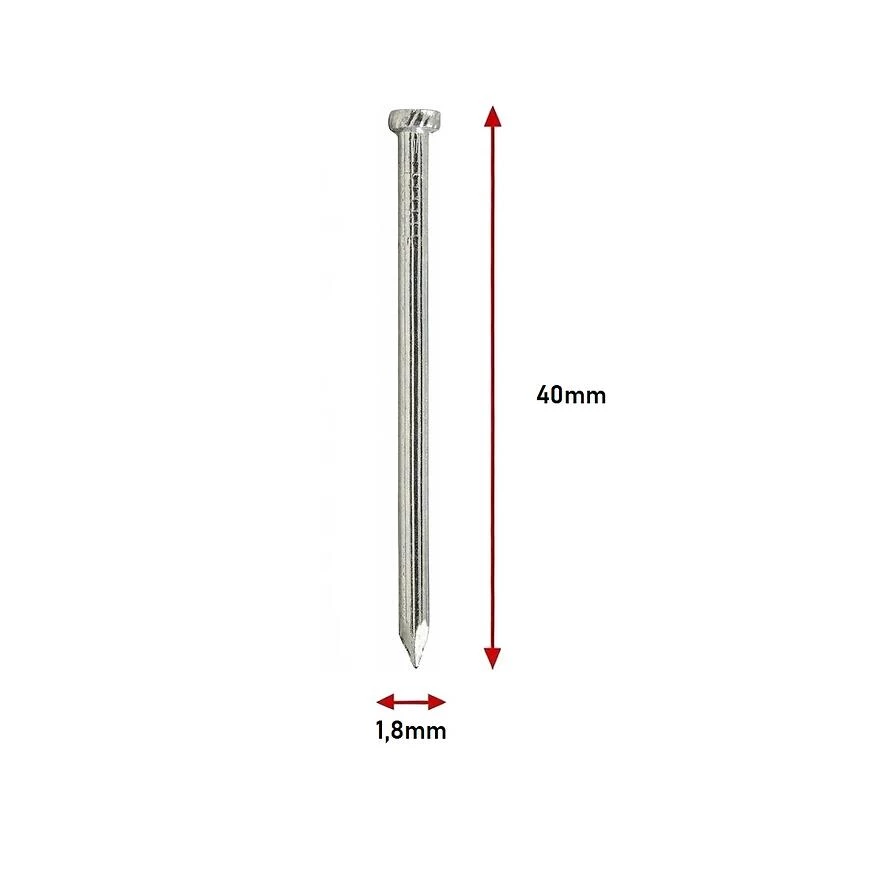 Pocinkovani stolarski ekseri 1,8×40 mm