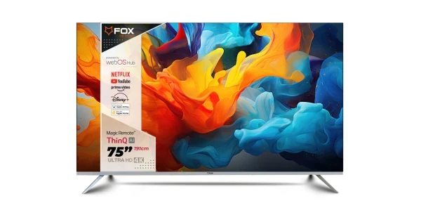 SMART LED TV 75 FOX 75WOS626D 3840x2160UHD4KATVDTV-CTT2SS2 webOS