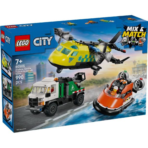 LEGO 60505 Remiks avion, servisni kombi i lebdelica