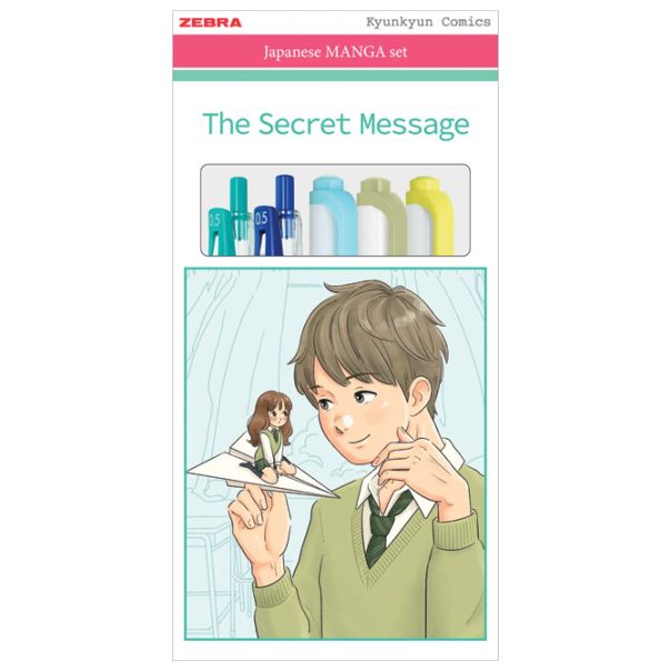 ZEBRA Set Manga The Secret Message (roler Sarasa Clip pk2+flomaster obostraniMildliner pk3) 56534