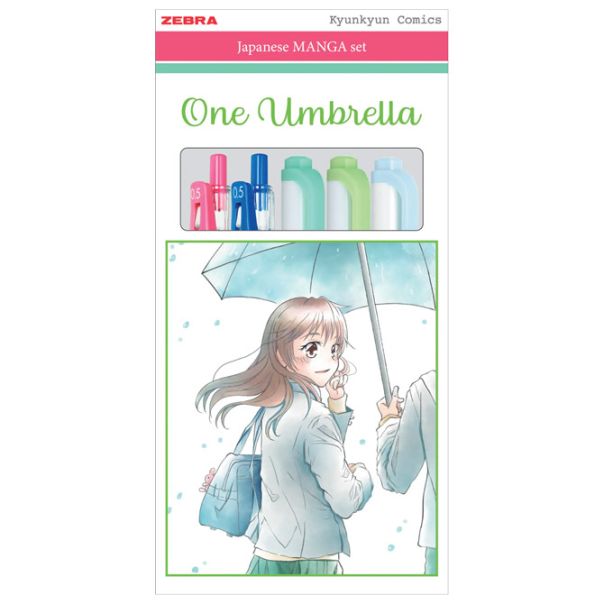 ZEBRA Set Manga One Umbrella (roler Sarasa Clip pk2+flomaster obostrani Mildliner pk3) 56531