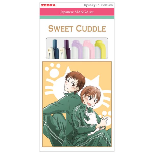 ZEBRA Set Manga Sweet Cuddle (roler Sarasa Clip pk2+flomaster obostrani Mildliner pk3) 56532