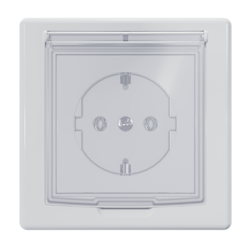 PRESTIGE dvop.priklj.sa poklop.16A 250V polikarbonat IP44