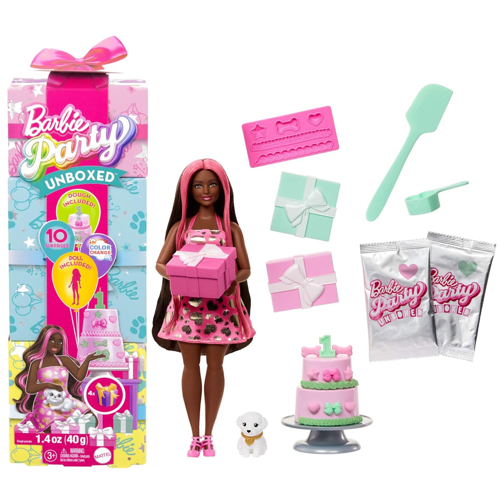 Barbie Party Unboxed set sa lutkom i dodacima