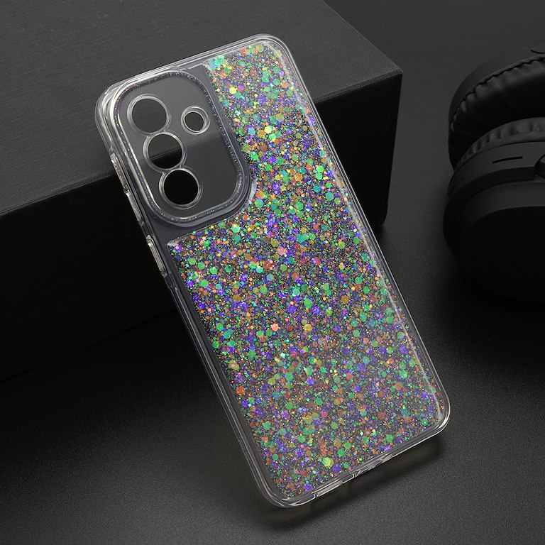 Zastitna maska (futrola) CRYSTAL GLOW - Samsung A576 Galaxy A57 5G srebrna (MS)