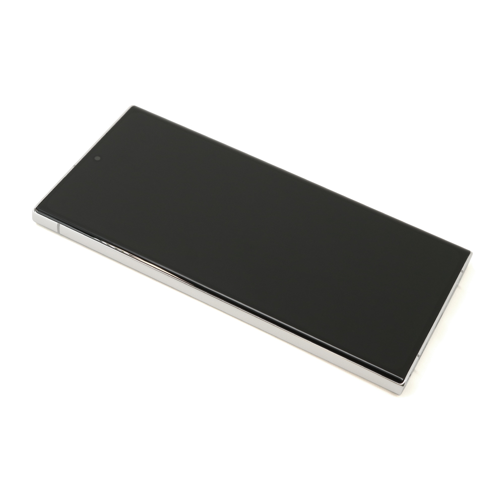 LCD displej (ekran) - Samsung Galaxy S23 Ultra 5G + Touch screen + okvir silver OLED (MS)