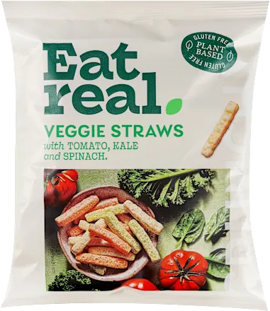 Eat Real
VEGGIE STRAWS štapići - paradajz, kelj i spanać, 45 g