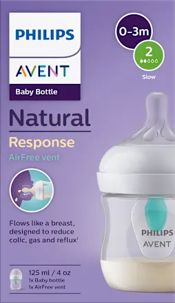 PHILIPS AVENT
Natural Response AirFree vent plastična flašica za bebe, 0-3 meseca, zapremina:125ml, 1 kom