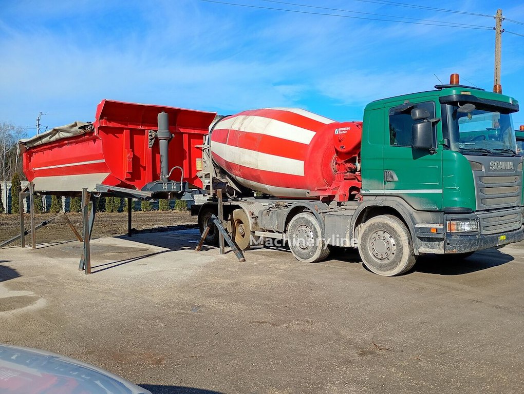 Stetter na šasiji Scania G410 8x4 kiper mixer wechselsystem change STETTER MEILLER KH KI kamion s mešalicom za beton