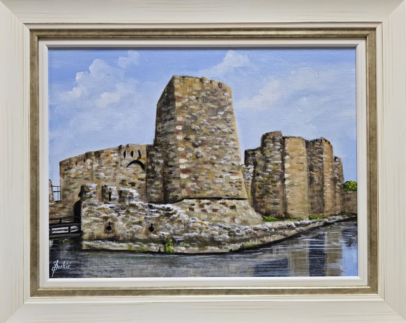Smederevo tvrđava, Jadran Đukić, ulje na platnu, sa 40×50 cm, bez 30×40 cm, sertifikat, lux uramljena,16520 dinara