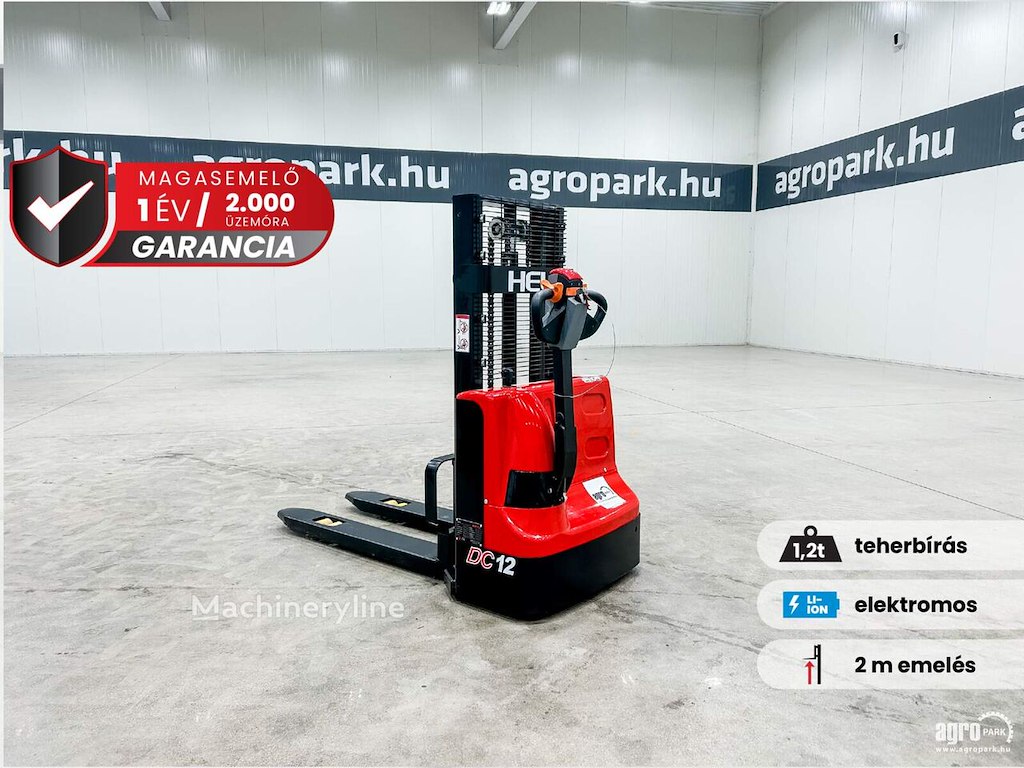 Novi Heli 1,2 ton Li-ion electric pedestrian compact pallet stacker with 2 makazasti paletar
