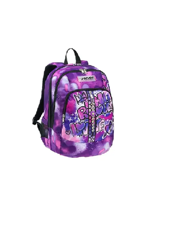 Ranac Seven Bubble Street lila-USB ulaz