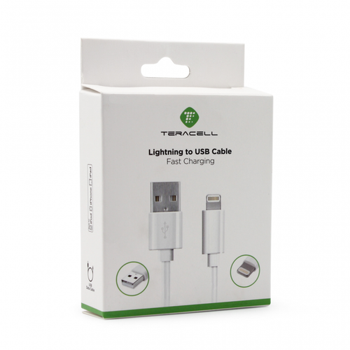 Data kabl Teracell Plus za iPhone lightning beli 1.2m
