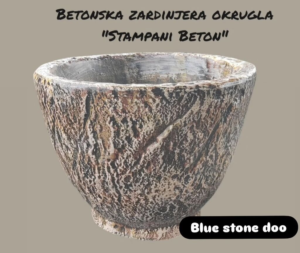 Betonska žardinijera – okrugla, “štampani beton” - Materijal
