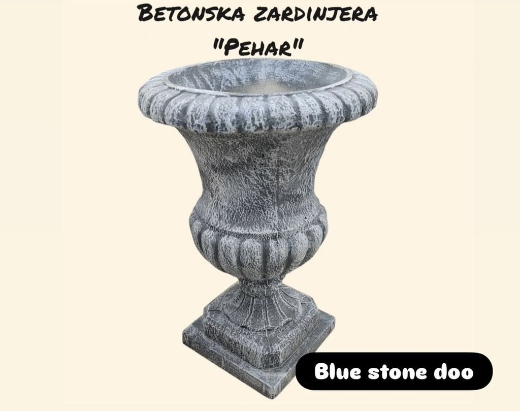 Betonska žardinjera “Pehar” - Materijal: armirani beton - Dizajn