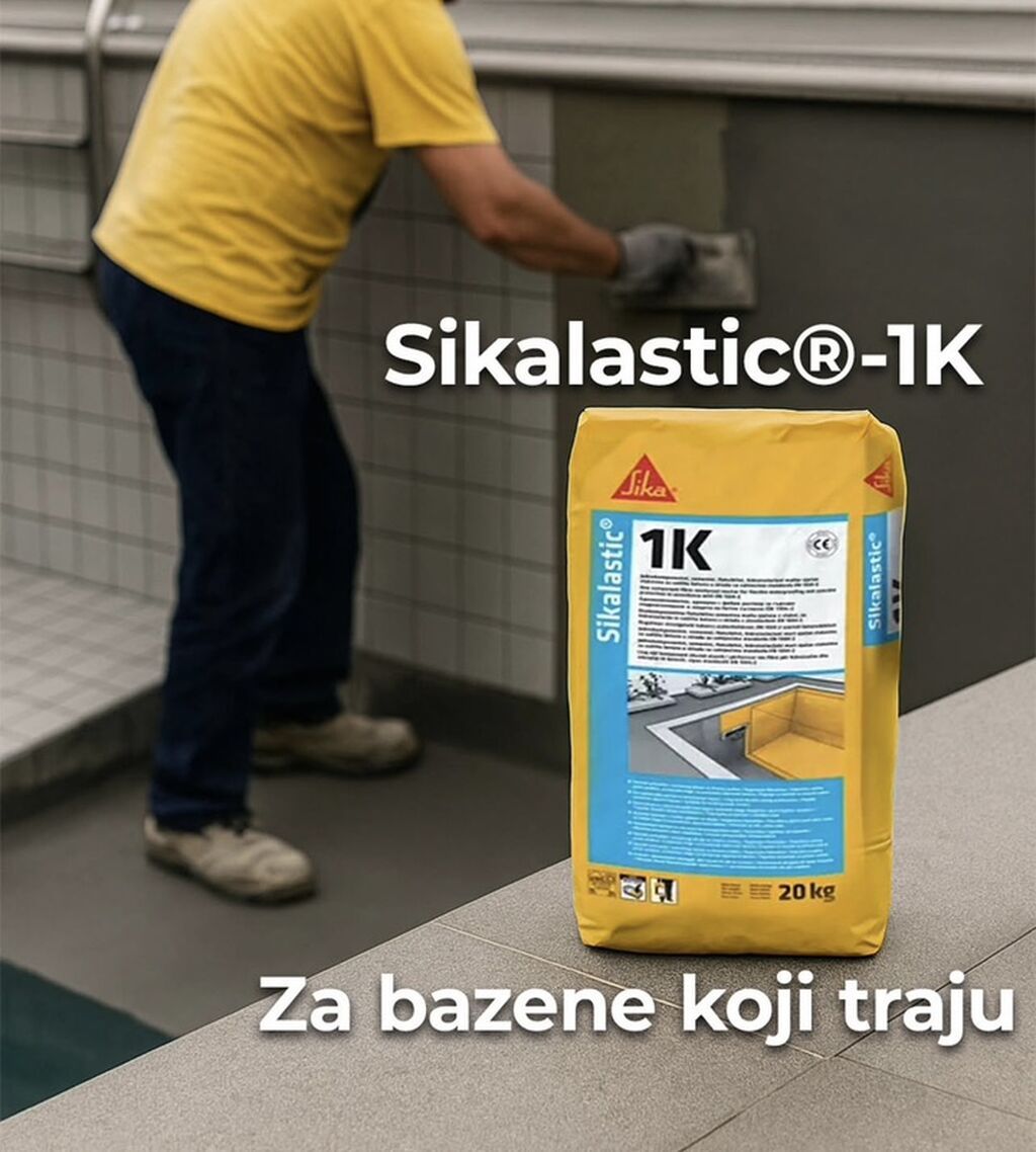 Sikalastic 1K – jednokomponentna cementna hidroizolaciona masa za