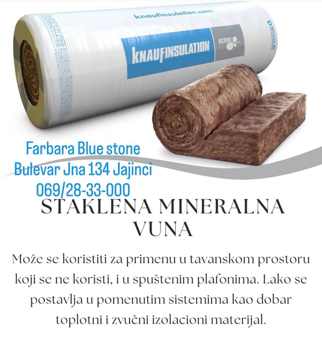 Staklena mineralna vuna – Knauf Insulation (rolne) - Namenjena za