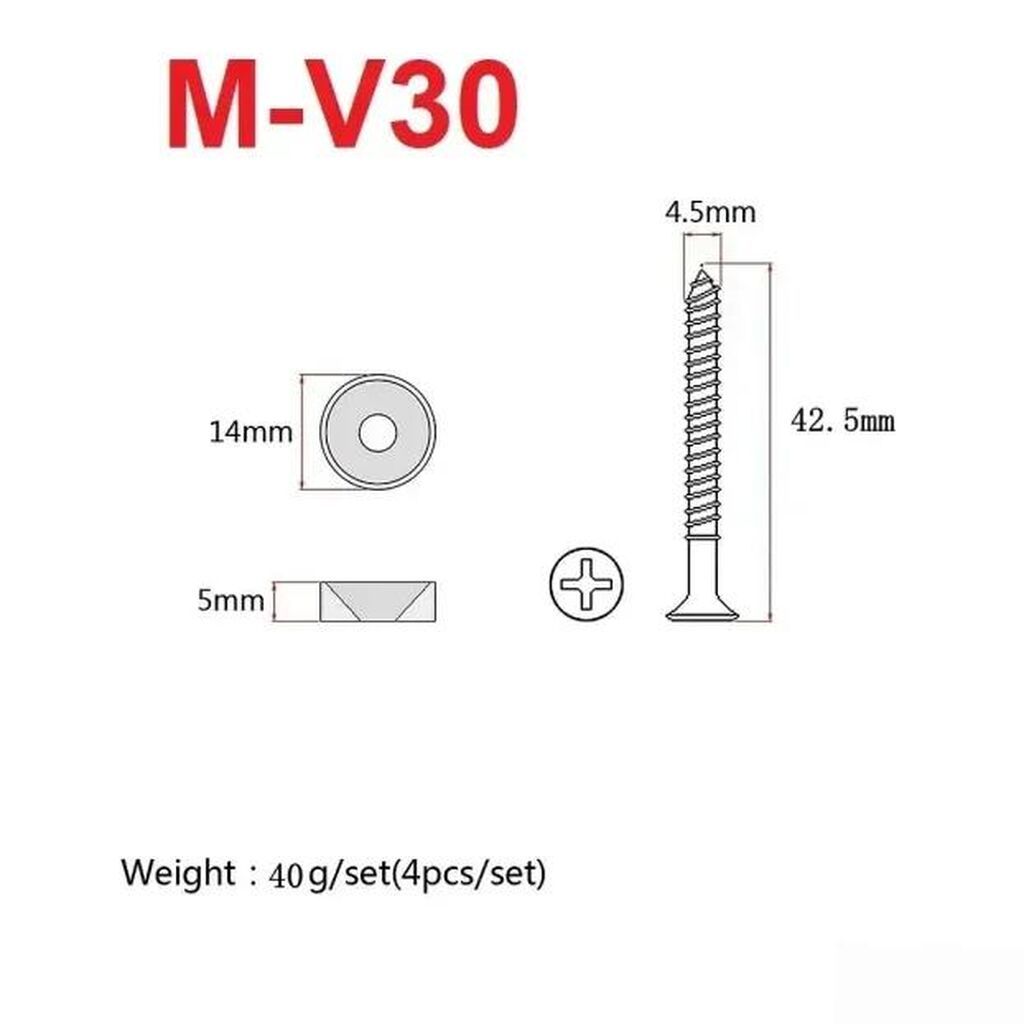 ŠRAFOVI ZA VRAT SA FERULAMA | Cena je za set od 4 šrafa i 4 ferule