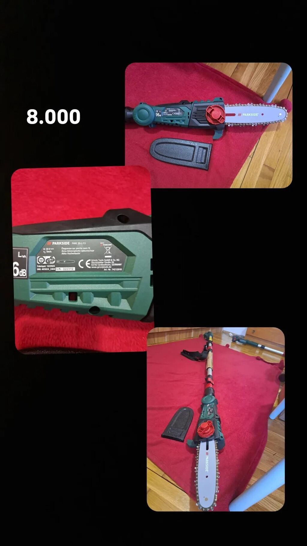 Parkside PAN 20-Li C teleskopska akumulatorska testera za orezivanje