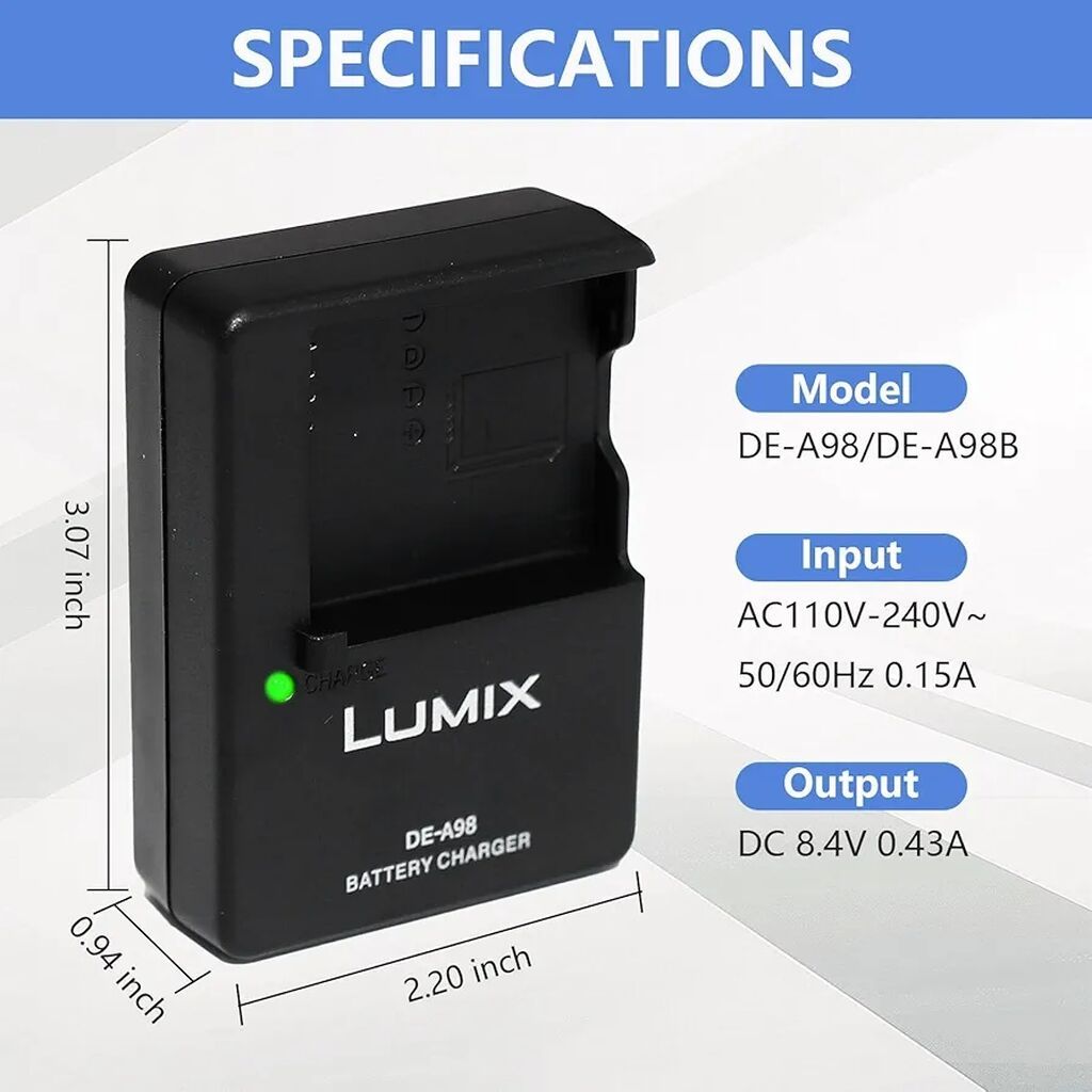 Punjač baterija LUMIX DE-A98 / DE-A98B - Namenjen za punjenje Li-ion