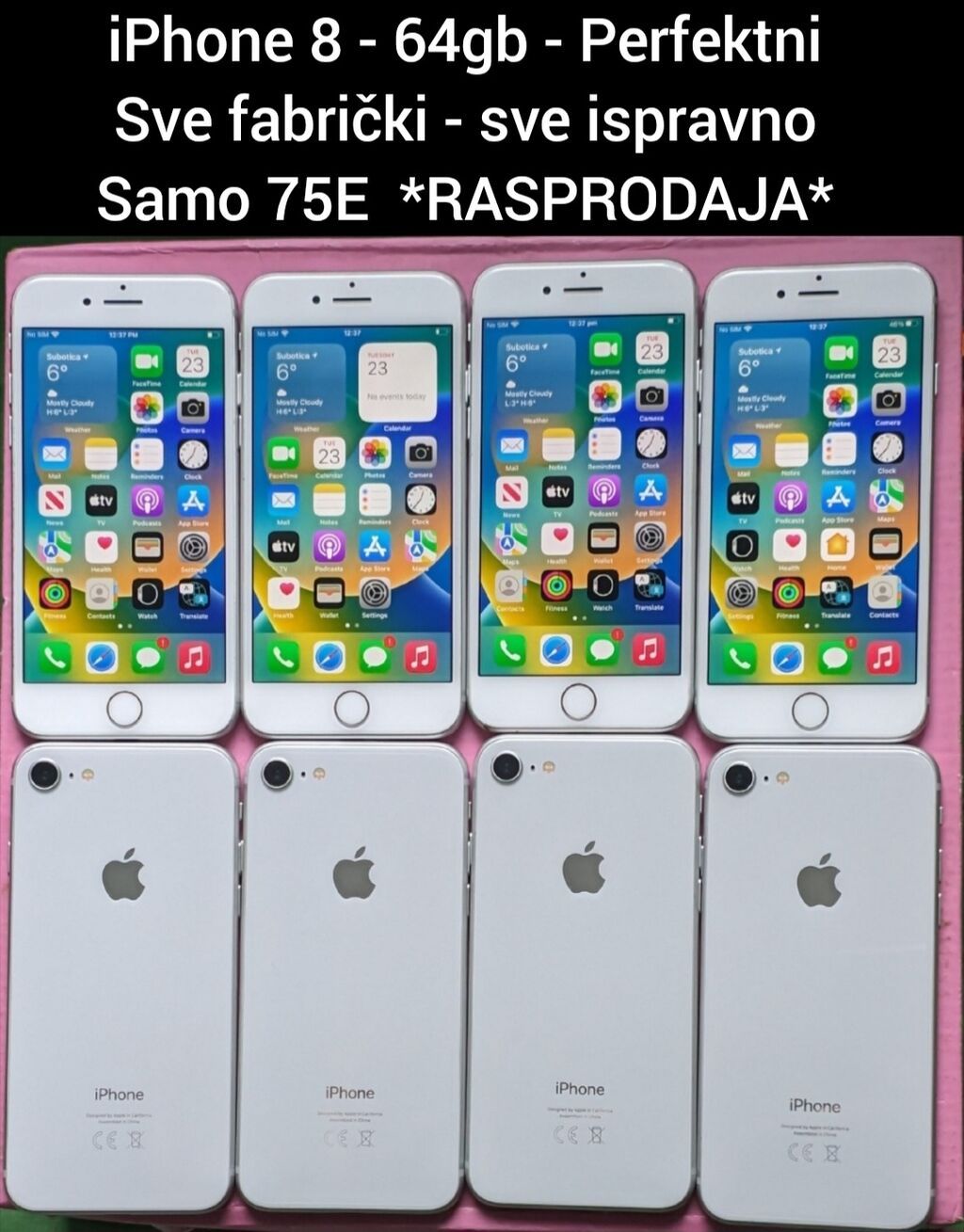 *NEVEROVATNA PONUDA*** IPhone 8 telefoni za samo 80E - DA DOBRO STE