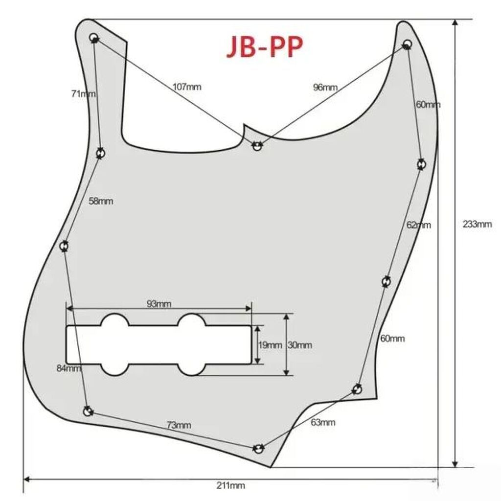 PICKGUARD JAZZ BASS PERLOID TORTOISE SHELL BESPLATNA DOSTAVA |