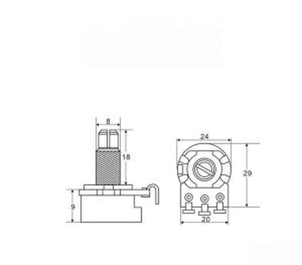 POTENCIOMETAR POZLAĆEN POT B500K B250K A500K A250K |