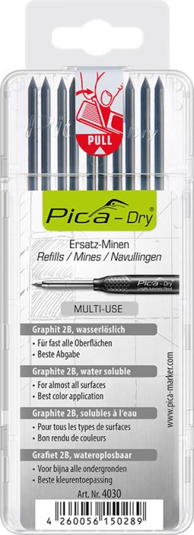 Pica PC4030 zamenske mine za Pica Dry, 2B, 2.8mm, 10kom