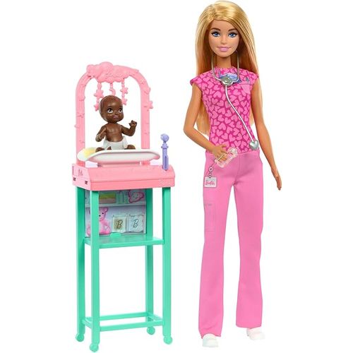 Barbie – Pedijatar set sa bebom