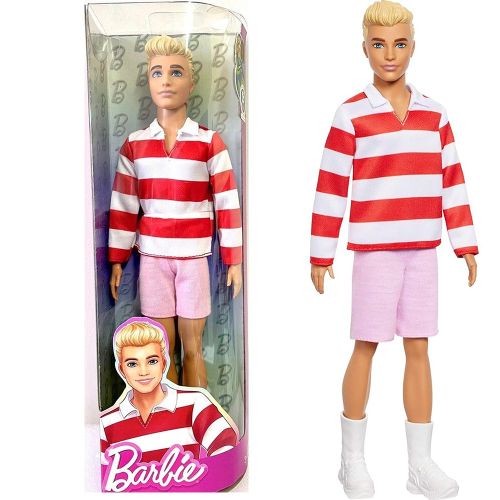 Barbie Ken u crveno-beloj majici
