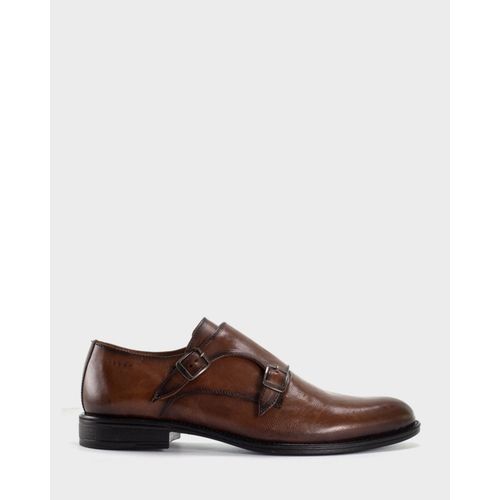 Elegantne muške braon cipele / Double Monk Strap - 4