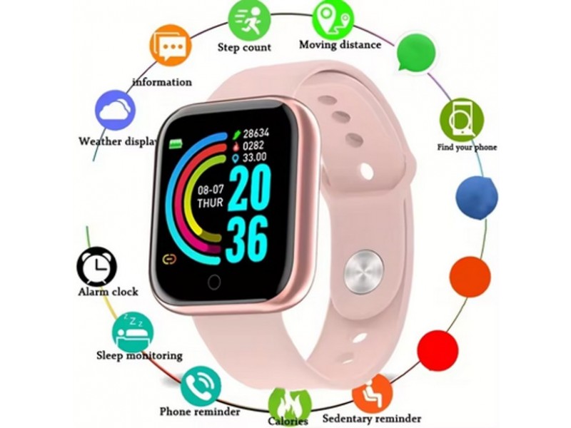 Smart watch, bracelet, roze