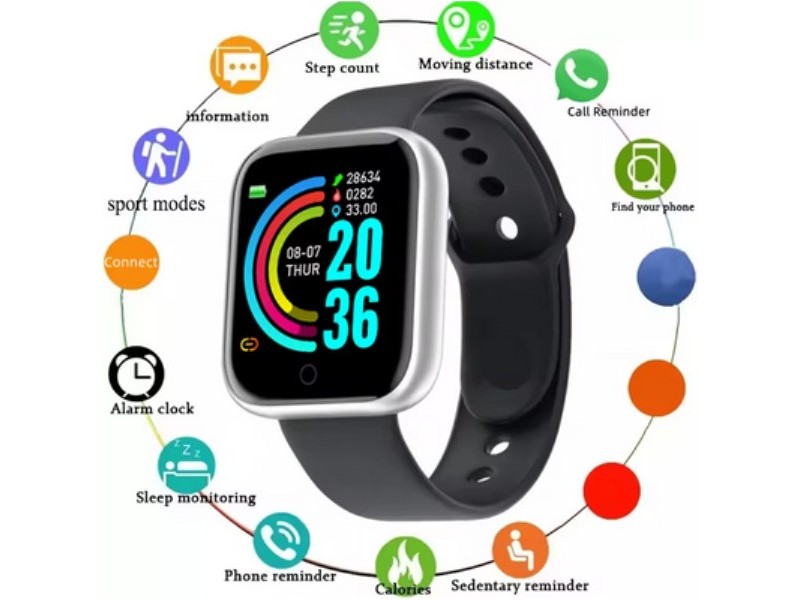 Smart watch, bracelet, srebrni