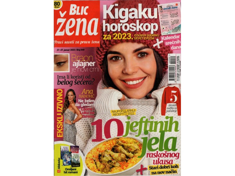 Blic Žena - br. 949 - 21. 1. 2023 - Ana Ivanović