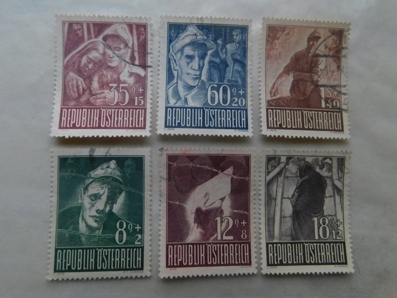AUSTRIJA 1947 KOMPLET SERIJA