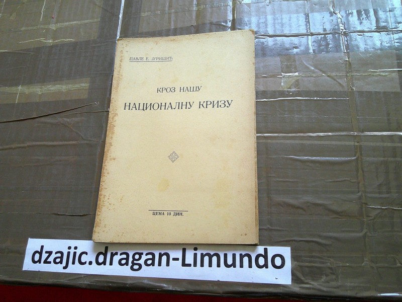 Kroz našu nacionalnu krizu Pavle E. Jurišić