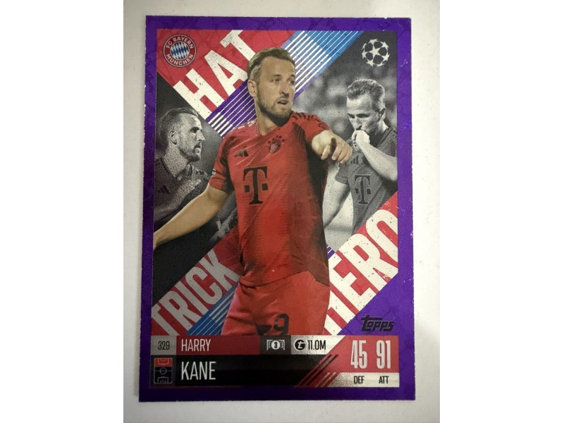 MATCH ATTAX EXTRA 2025 KANE HAT TRICK HERO PURPLE