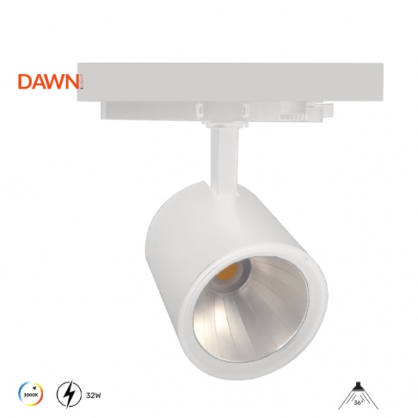 Šinski reflektor Dawn LED XS-32 32W 3000K beli Trofazni 300112