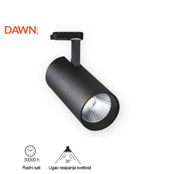 Šinski reflektor LED reflektor Šinski JM-4068 10W 3000K 36° crni Trofazni 300026