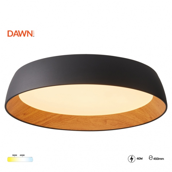 Plafonska svetiljka Vesta 684 40W 3000/4000K crna 202458